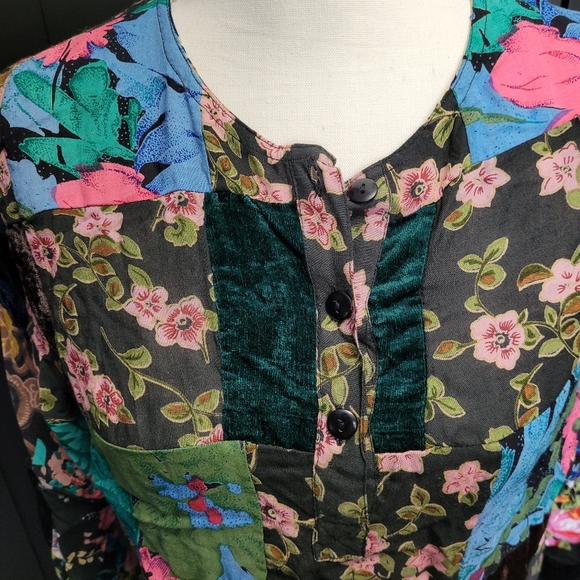 Fashion Fuse | Tops | Funky Vintage Y2k Fashion Fuse Boho Patchwork ...
